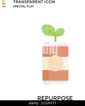 Repurpose vector icon. Flat style illustration. EPS 10 vector Stock ...