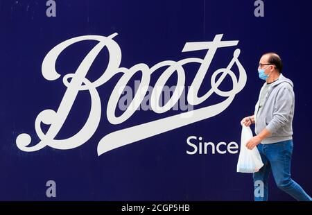 Boots signage, Nottingham City Centre Stock Photo - Alamy