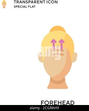 Forehead vector icon. Flat style illustration. EPS 10 vector Stock ...