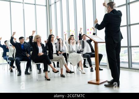 Large Group of People Listening to the Speaker Stock Photo - Alamy