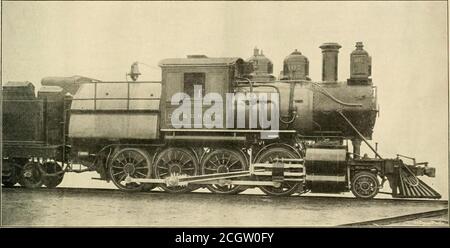 Locomotive engine, 6 foot 6 inch driving wheel, plan, side elevation ...