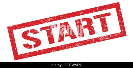 START red grungy rectangle stamp sign Stock Photo - Alamy