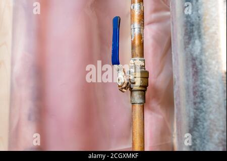 Corrosion on a stuck ball valve caused by leaks and condensate from hot ...