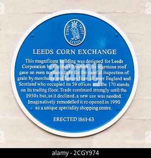 Civic Trust, Leeds blue plaque on wall of City Varieties Music Hall ...