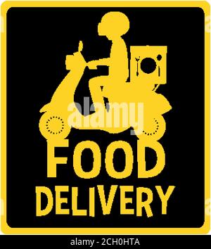 Disign food delivery sign illustration Stock Vector Image & Art - Alamy