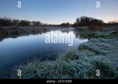 Winter on the River Test, Longparish, Hampshire Stock Photo - Alamy