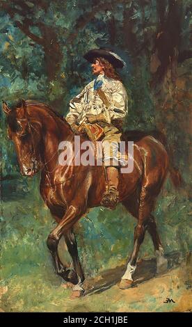 Meissonier Jean-Louis Ernest - Cavalier (Twirling Moustache Stock Photo ...