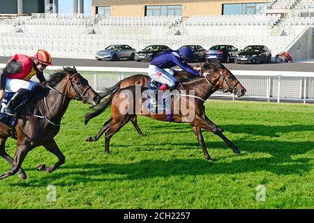 Shark Two One ridden by jockey Colin Keane (left) wins the Tattersalls ...