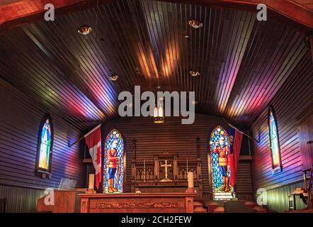 Beautifully lit chapel at the RCMP Depot cadet training academy in ...