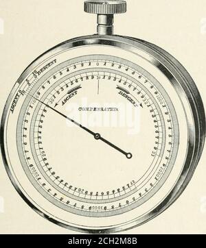 The dial and face of an aneroid barometer Stock Photo - Alamy