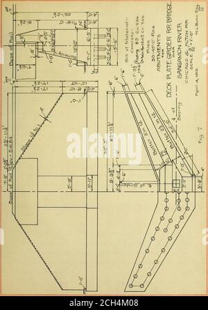 Design of a plate-girder railroad bridge (1913) (14760875535 Stock ...