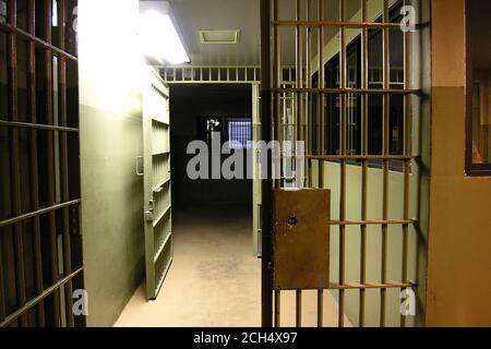 A cell in the Old Police Cells Museum in Brighton Stock Photo - Alamy