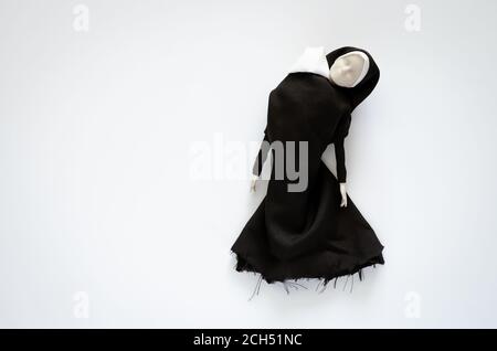 Scary nun ghost that the head at shoulder and no mouth with pumpkin ...