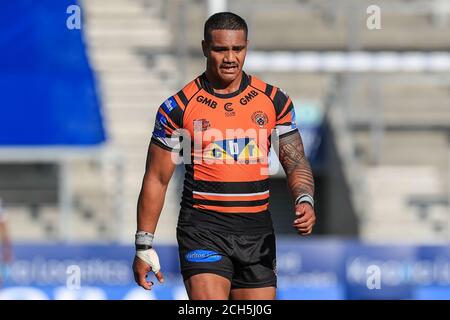 Peter Mata'utia (3) of Castleford Tigers during pre match warm up in ...