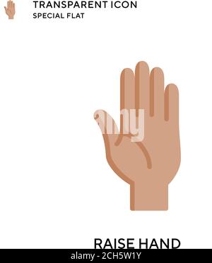 Student Raise Hand Asking Question Give Opinion Speech Bubble Black and ...