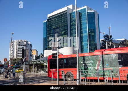 Parramatta city centre, Sydney bus at the transport interchange bus ...
