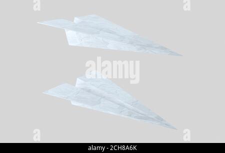 Paper plane. Words aeroplane. Isolated Stock Photo - Alamy