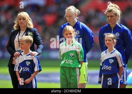 Chelsea Ladies' Hedvig Lindahl (left) with wife Sabine Willms during ...