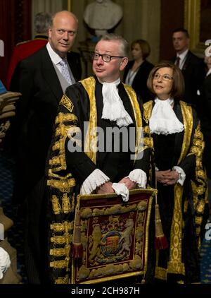 (Left-right) Speaker of the House of Lords Lord McFall, King Charles ...