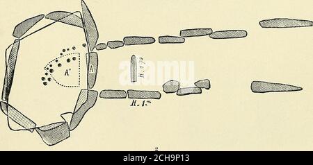 Plan of dolmen chamber Stock Photo - Alamy
