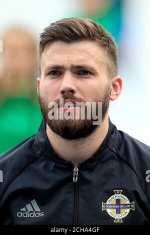 Northern Ireland's Stuart Dallas has a shot on goal during the FIFA ...