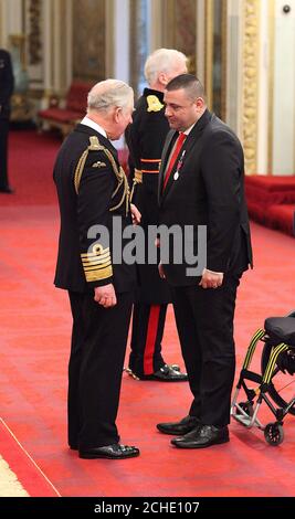 Paul Zubier is decorated with the George Medal by the Prince of Wales ...