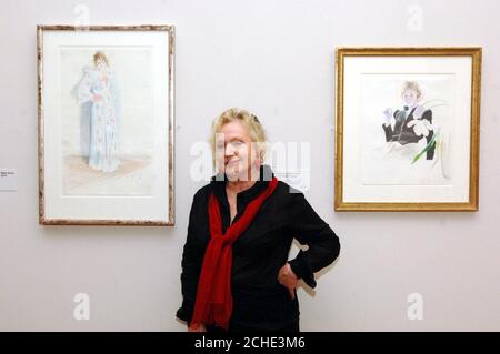 Celia Birtwell, model in the pictures, stands in front of unseen ...