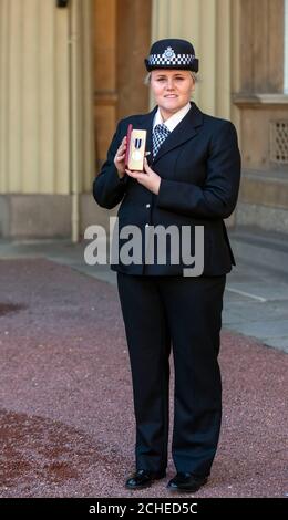 Constable Jessica Bullough from the British transport Police with her ...