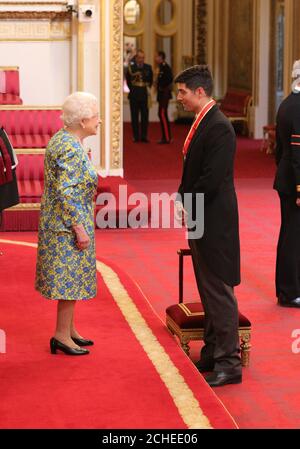 Alastair Cook receives a knighthood for services to cricket from Queen ...