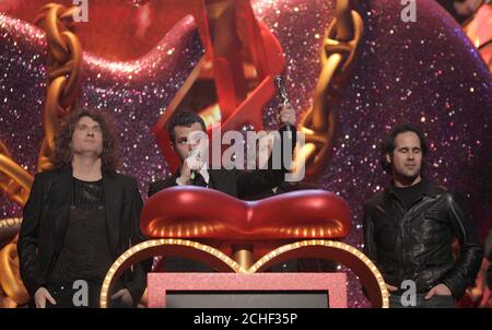 The Killers collect the award for Best International Album during the ...