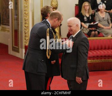 John Mackin is made an MBE (Member of the Order of the British Empire) by the Duke of Cambridge ...