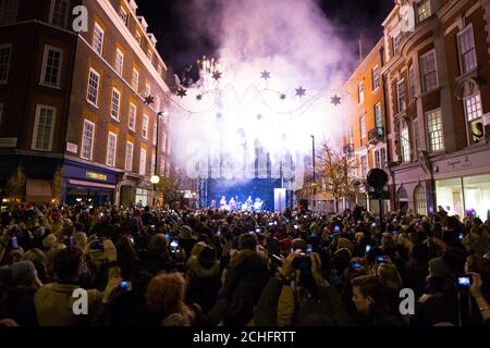 EDITORIAL USE ONLY Marylebone Christmas Village Lights Event in London ...