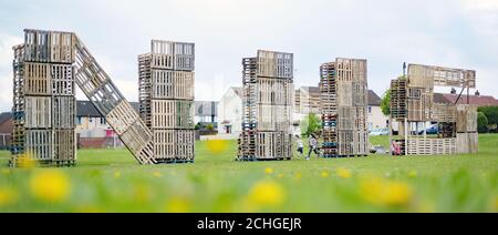 A loyalist bonfire in Portadown Co Armagh cancelled because of Covid-19 ...