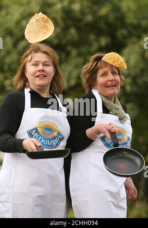 Food consultants Helen Woods (left) and Maureen Porteous demonstrating ...