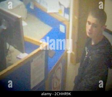 Merseyside Police CCTV still of Sean Mercer in custody Stock Photo - Alamy