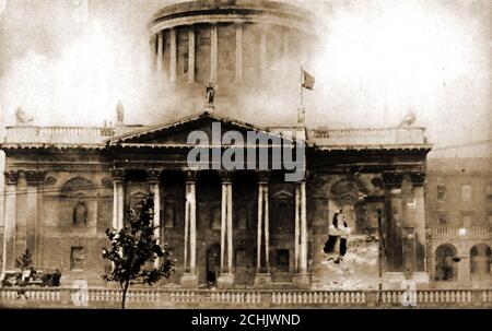 The battle of Four Courts, Dublin, Ireland during the Irish Civil War ...