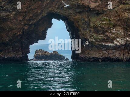 Sea Caves, Arches, and Soaring Cliffs, Paracas, Ballestas Islands ...
