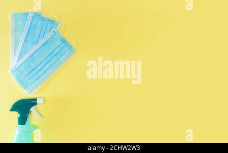 cleaning and sanitary protection concept, cleaning and protection ...