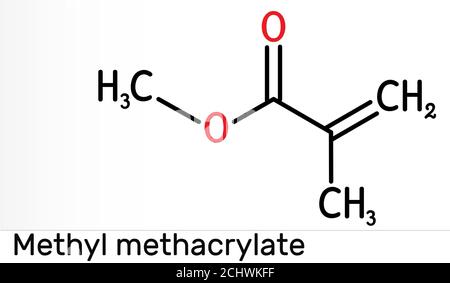 Methyl methacrylate, MMA molecule. It is methyl ester of methacrylic ...
