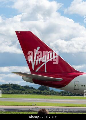 The retirement flight of Virgin Atlantics Boeing 747 - 400 named ...