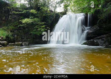Janet's Foss waterfall nearl Malham in the Yorkshire Dales National ...