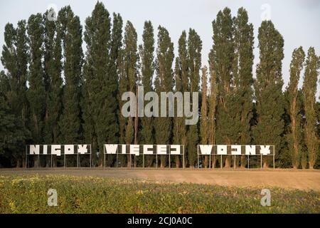 Westerplatte sign to memorize Polish soldiers who defended Wojskowa ...