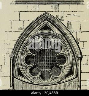 Bar tracery in Gothic window of the Canterbury Cathedral in the ...