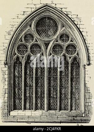 Bar tracery in Gothic window of the Canterbury Cathedral in the ...