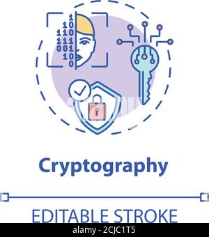 binary protection algorithm icon Vector Glyph Illustration Stock Vector ...