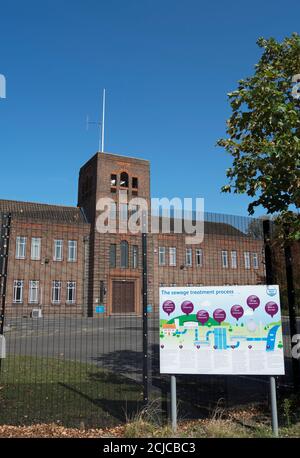 information board outside mogden sewage treatments works, isleworth ...