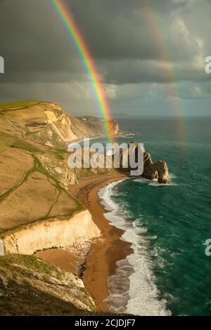 Autumn, Durdle Door, Swyre Head, Bat's Head, Dorset, UK Stock Photo - Alamy