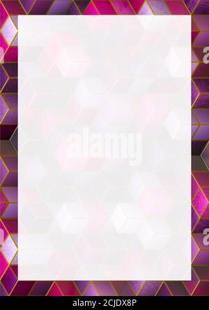 Cuboid Rectangle Border Design Stock Photo - Alamy