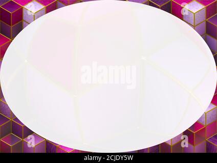 Cuboid Oval Border Design Stock Photo - Alamy