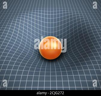 Space Time Illustration. Gravity. 3D rendering Stock Photo - Alamy